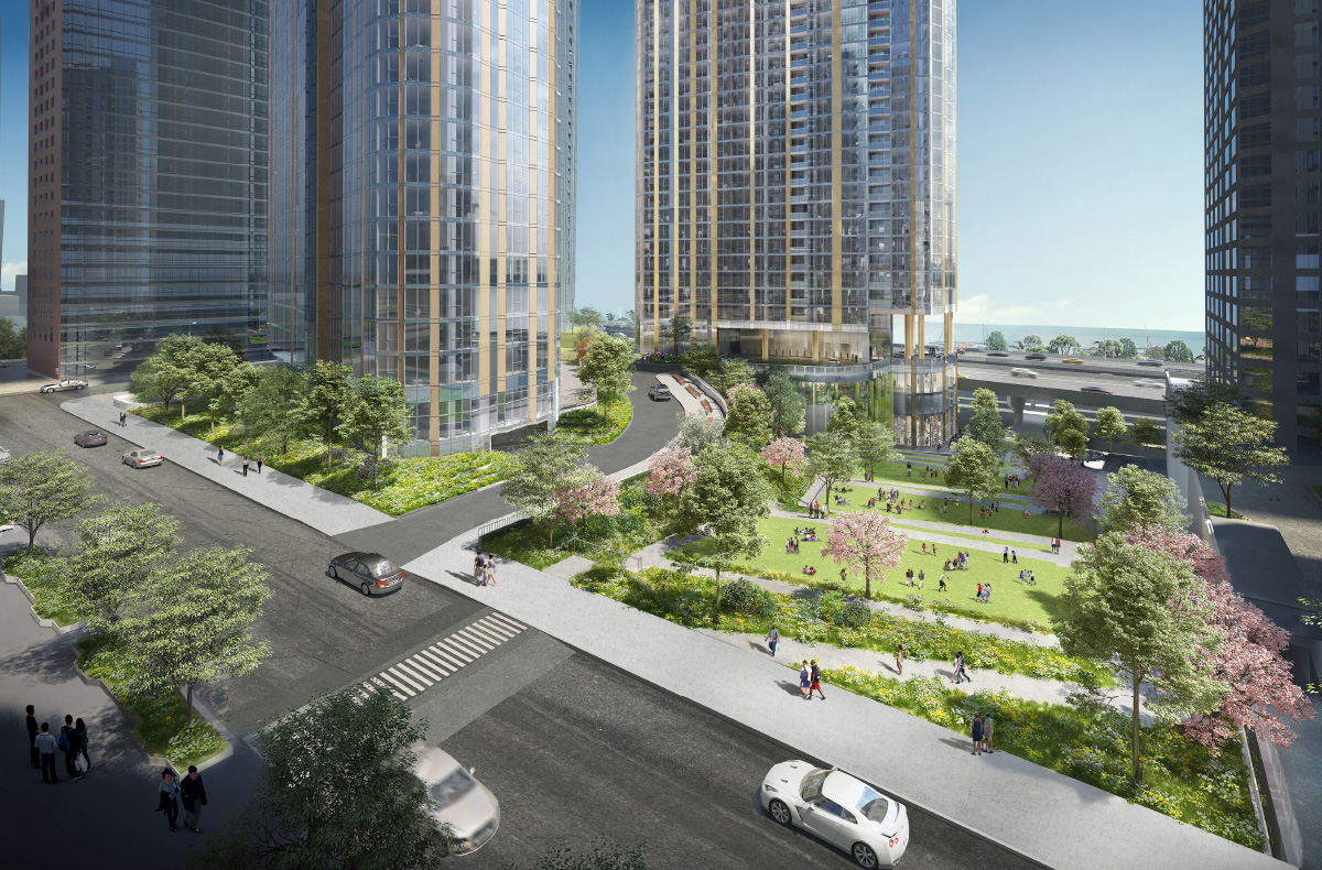CHICAGO YIMBY : L’aménagement paysager de Cascade Park à Lakeshore East ...